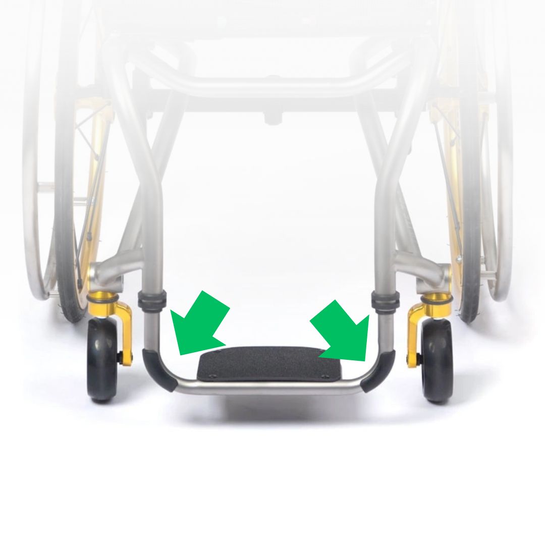 TiLite Footrest Replacement Bumpers or Footrest Skid Plates (Pair ...